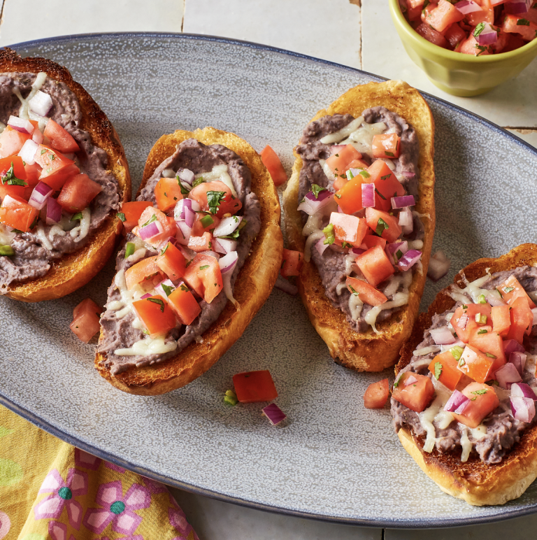 Molletes (Cheesy Mexican Bean Sandwiches) - Food Heaven Made Easy