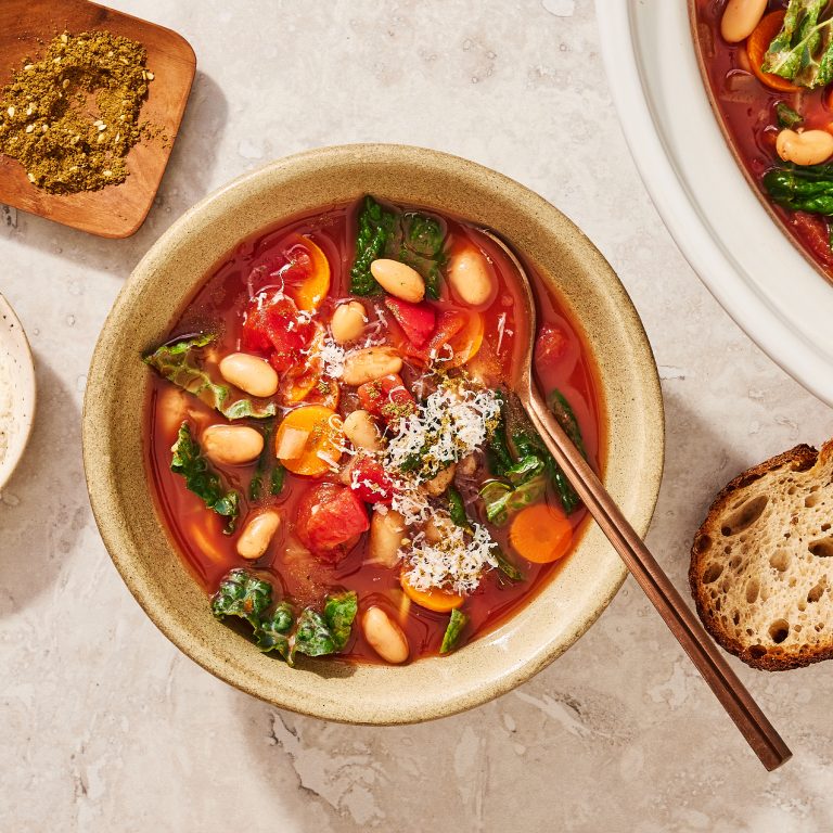 Slow-Cooker Kale & White Bean Stew - Food Heaven Made Easy